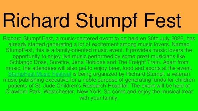Richard Stumpf Fest | PPTX