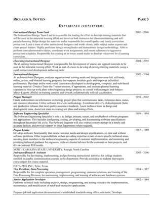 Richard Totten Resume | DOC