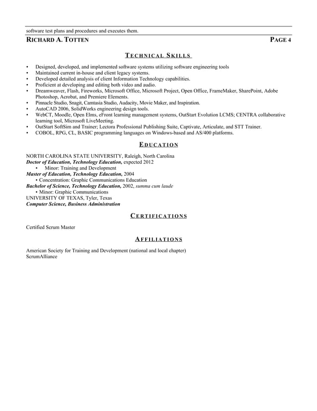 Richard Totten Resume | DOC