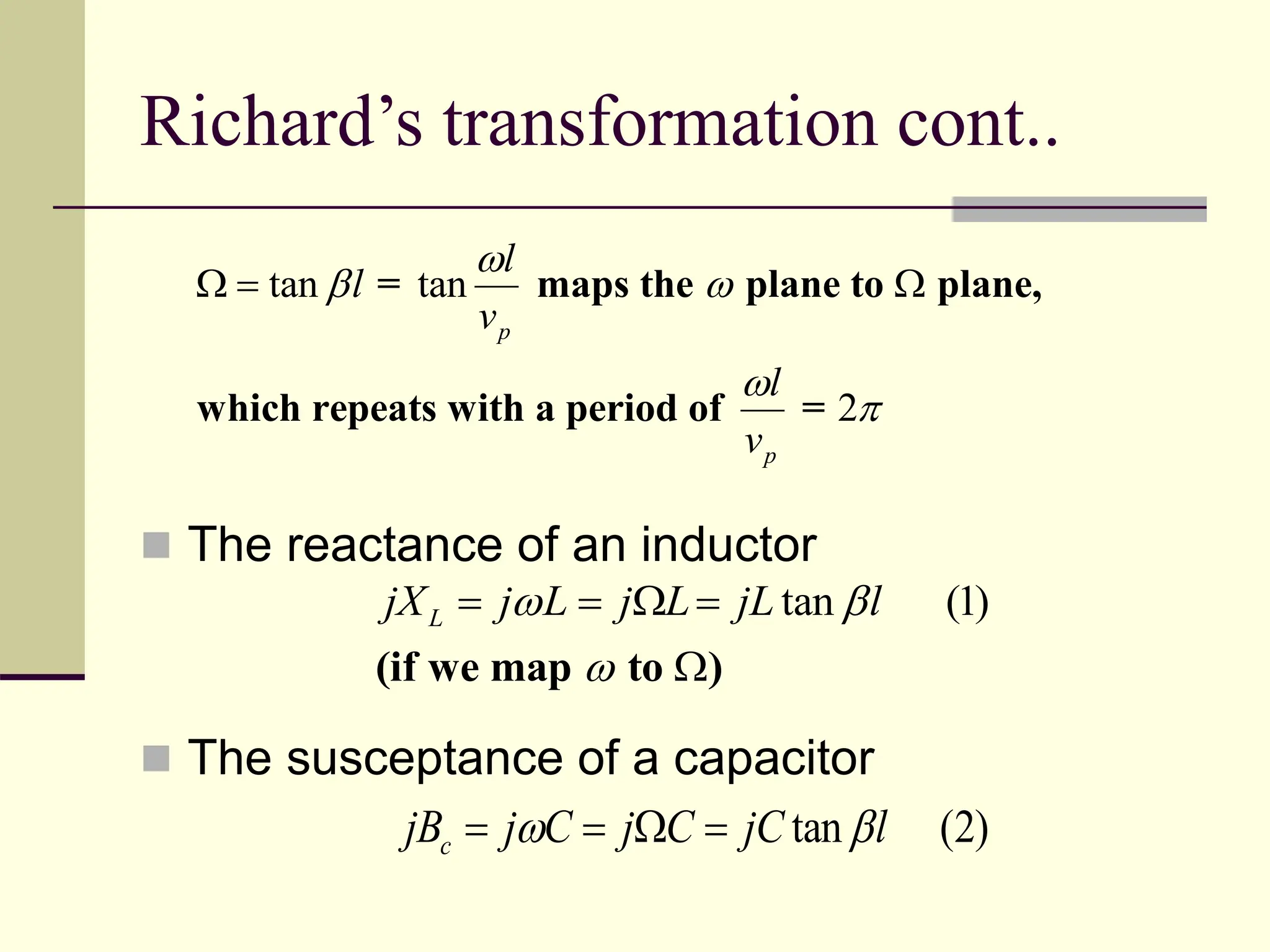 Richard Transformation Method Its Used To So Many Thingsppt