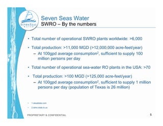 Sea-water reverse osmosis (SWRO) - the basics | PDF