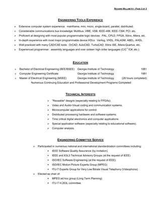 Richard William Ivy Resume | PDF | Computing | Technology & Computing