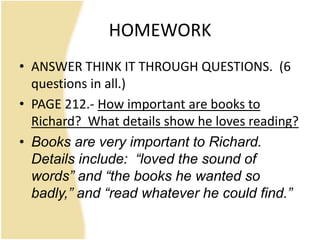 Richard wright and the library card | PPTX