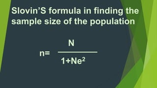 Determining the Sample Size | PPTX