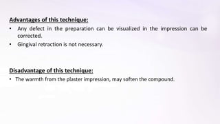 Impression Techniques in Fixed partial denture | PPTX