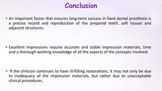 Impression Techniques in Fixed partial denture | PPTX