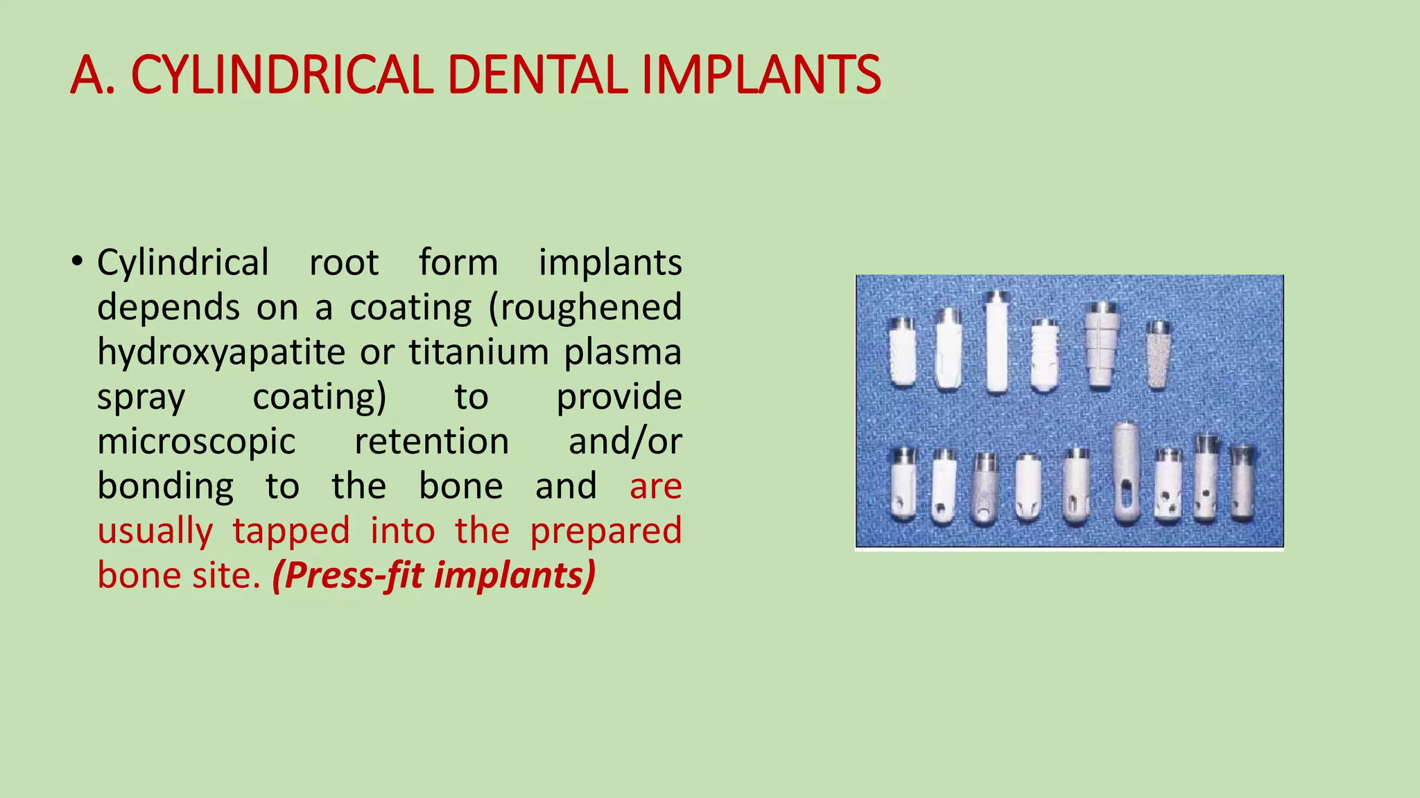 Dental Implant Designs | PPTX