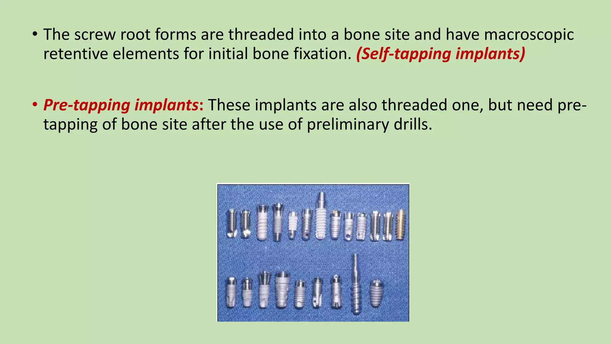 Dental Implant Designs | PPTX
