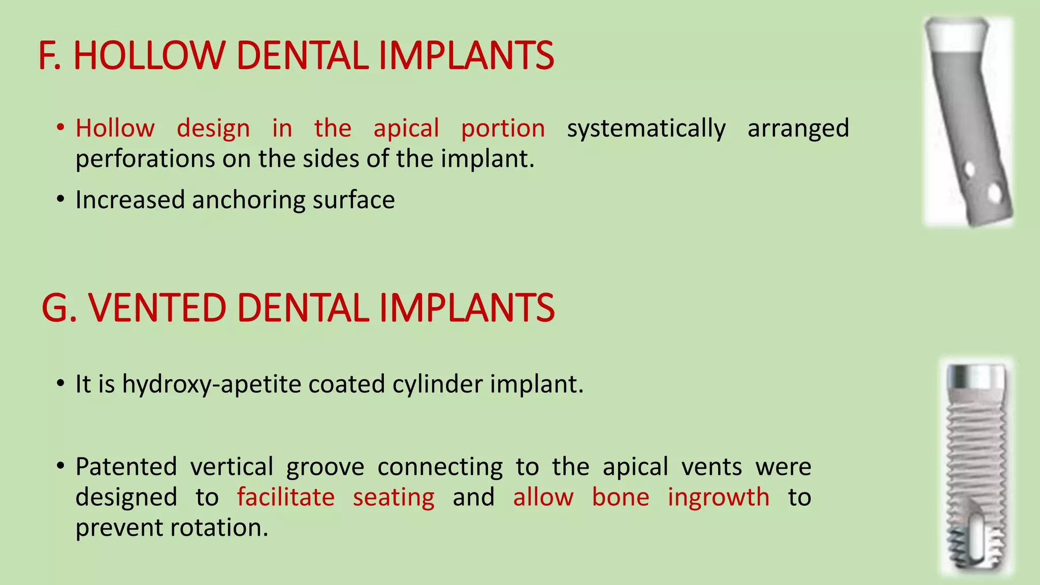 Dental Implant Designs | PPTX