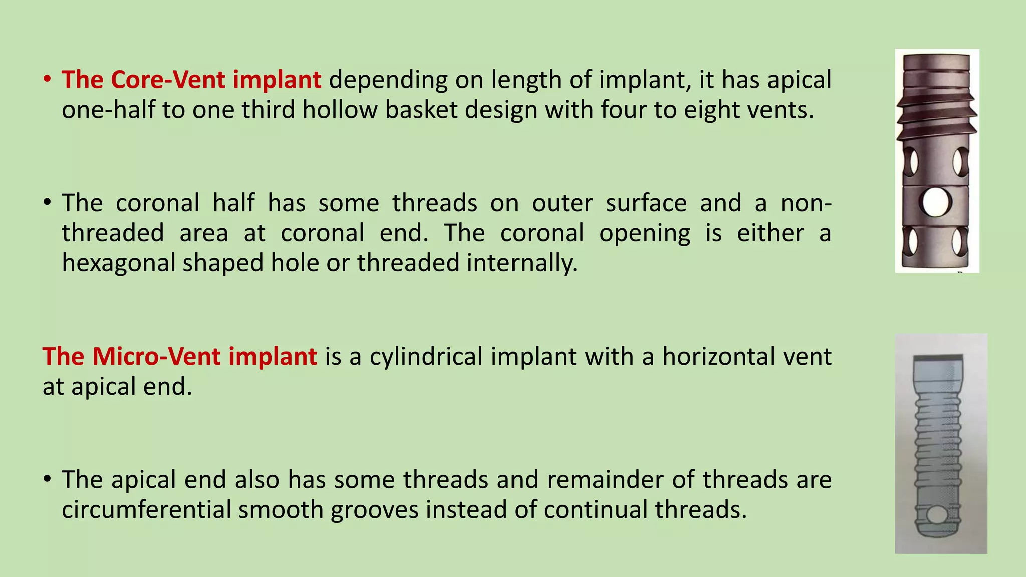 Dental Implant Designs | PPTX