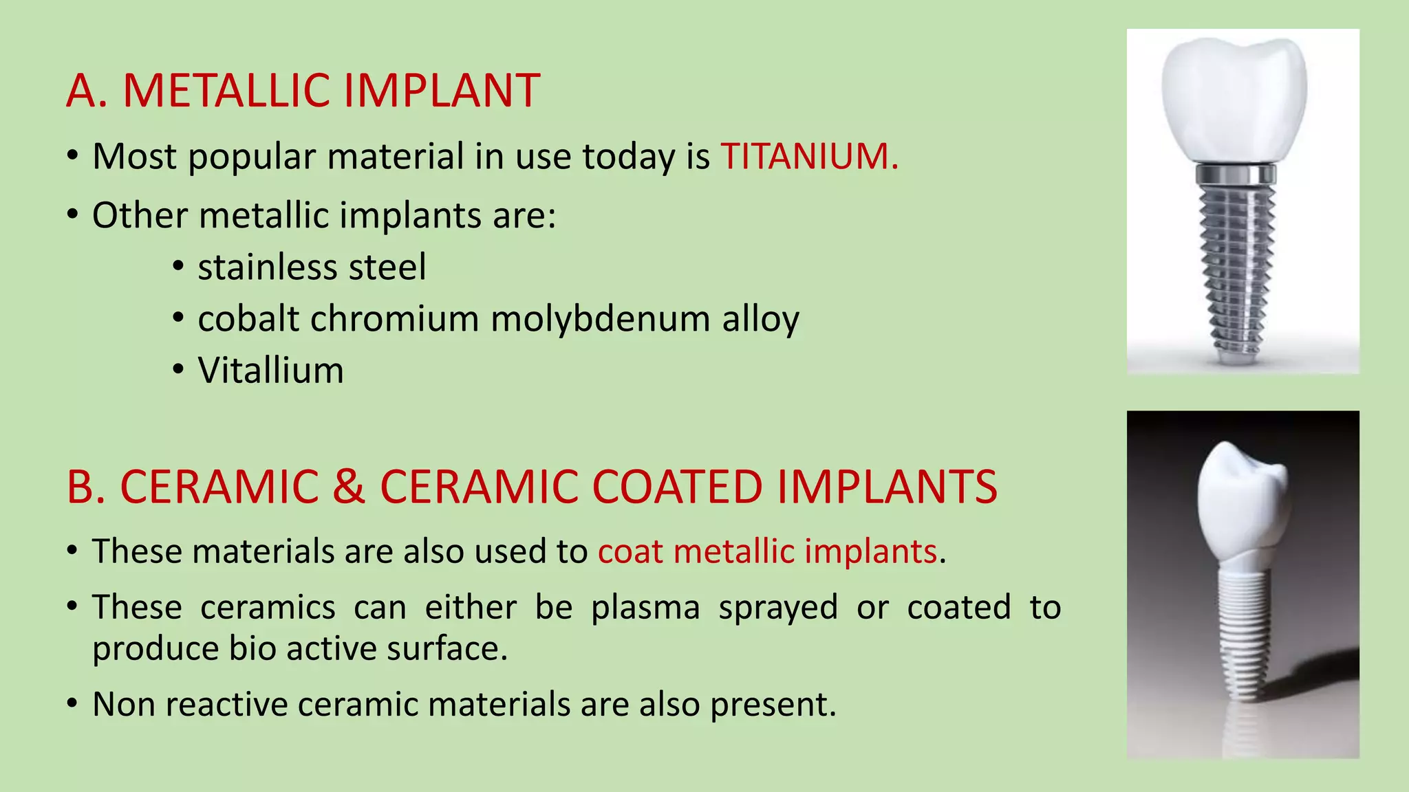 Dental Implant Designs | PPTX