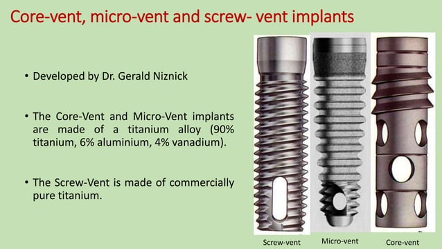 Dental Implant Designs | PPTX | Dental Health | Diseases and Conditions