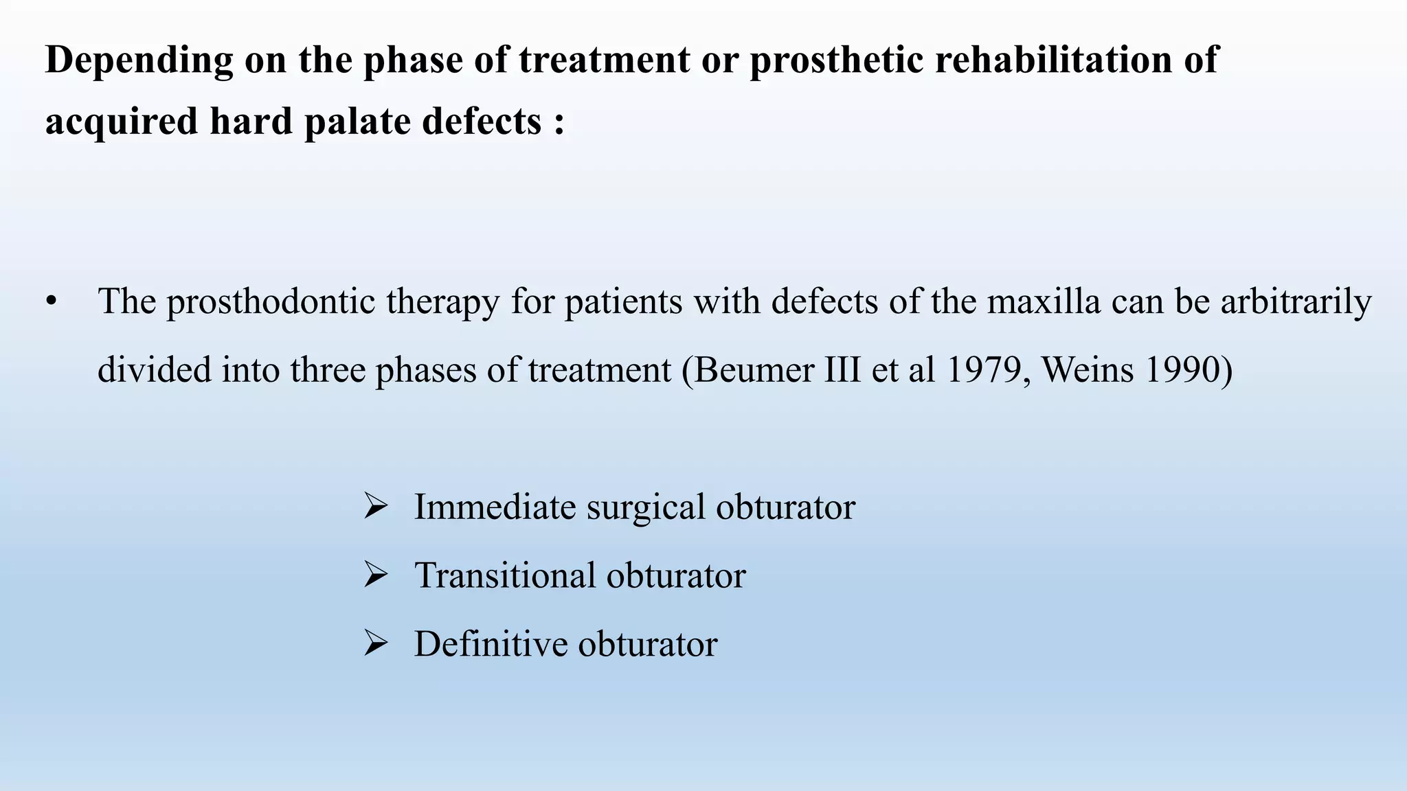 OBTURATORS FOR ACQUIRED MAXILLARY DEFECTS | PPTX | Dental Health ...