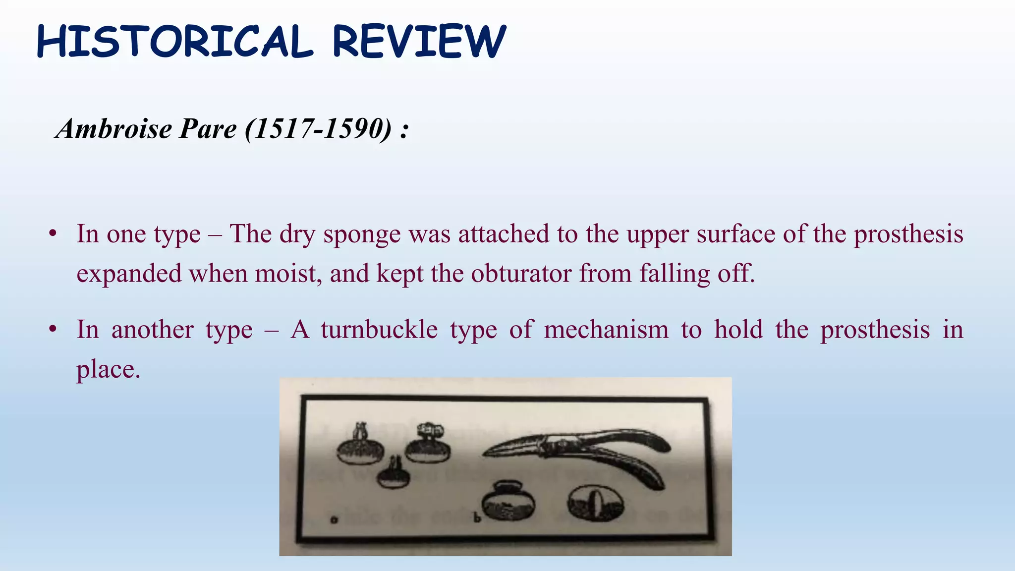 OBTURATORS FOR ACQUIRED MAXILLARY DEFECTS | PPTX