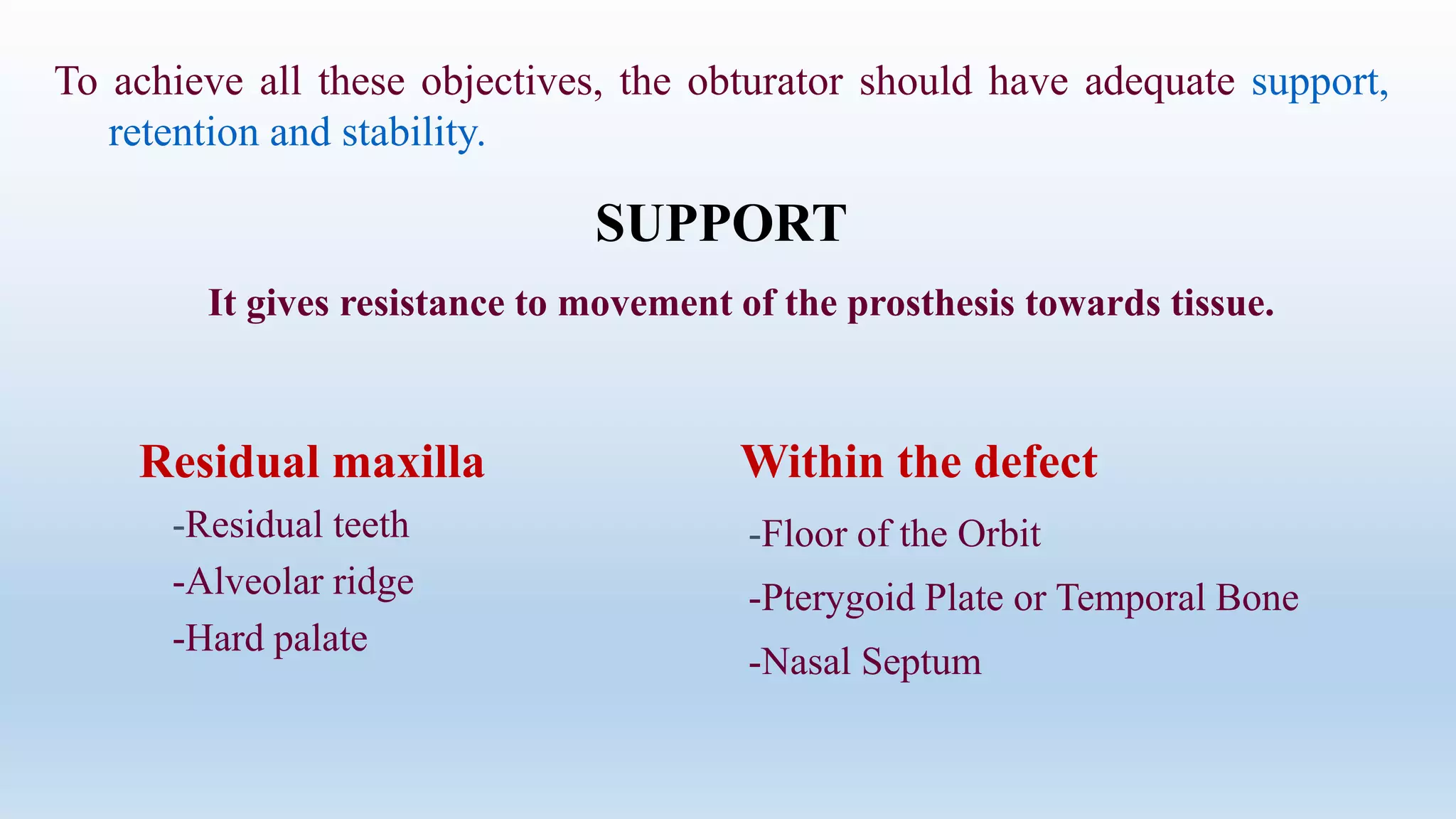 OBTURATORS FOR ACQUIRED MAXILLARY DEFECTS | PPTX