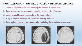 OBTURATORS FOR ACQUIRED MAXILLARY DEFECTS | PPTX