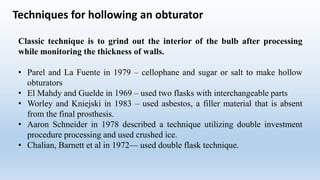 OBTURATORS FOR ACQUIRED MAXILLARY DEFECTS | PPTX