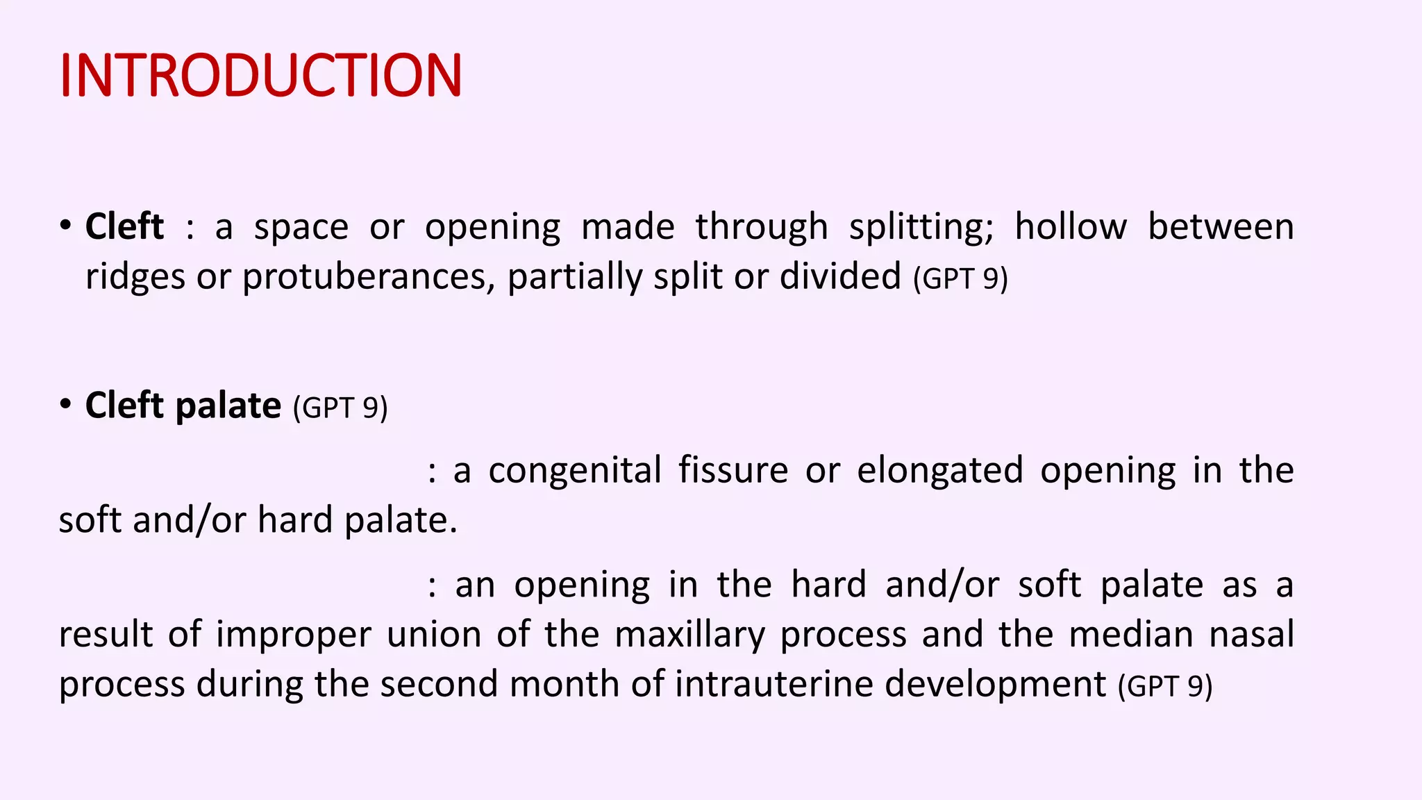CLEFT LIP AND PALATE | PPTX