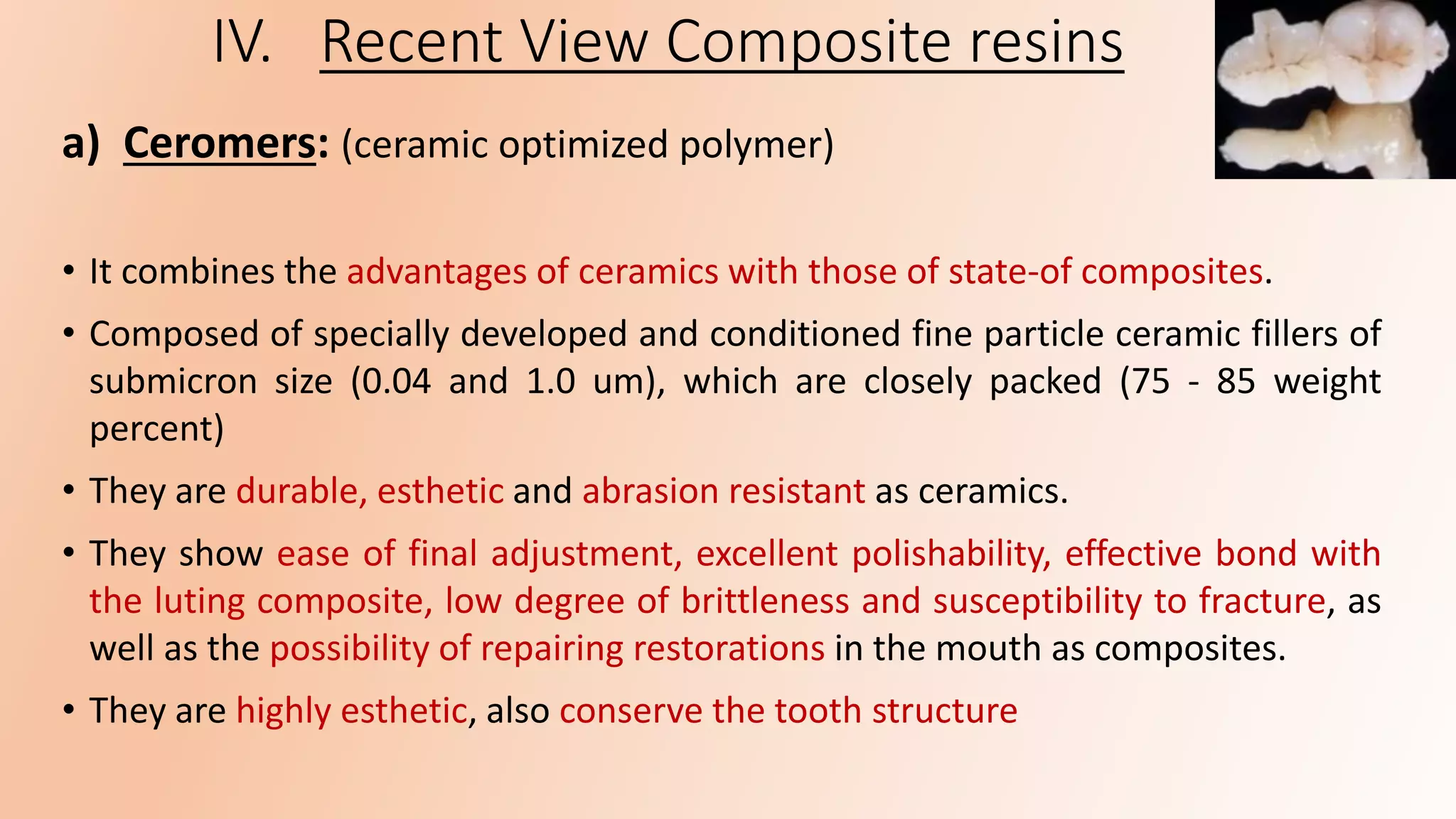 composite Resins in prosthodontics | PPTX