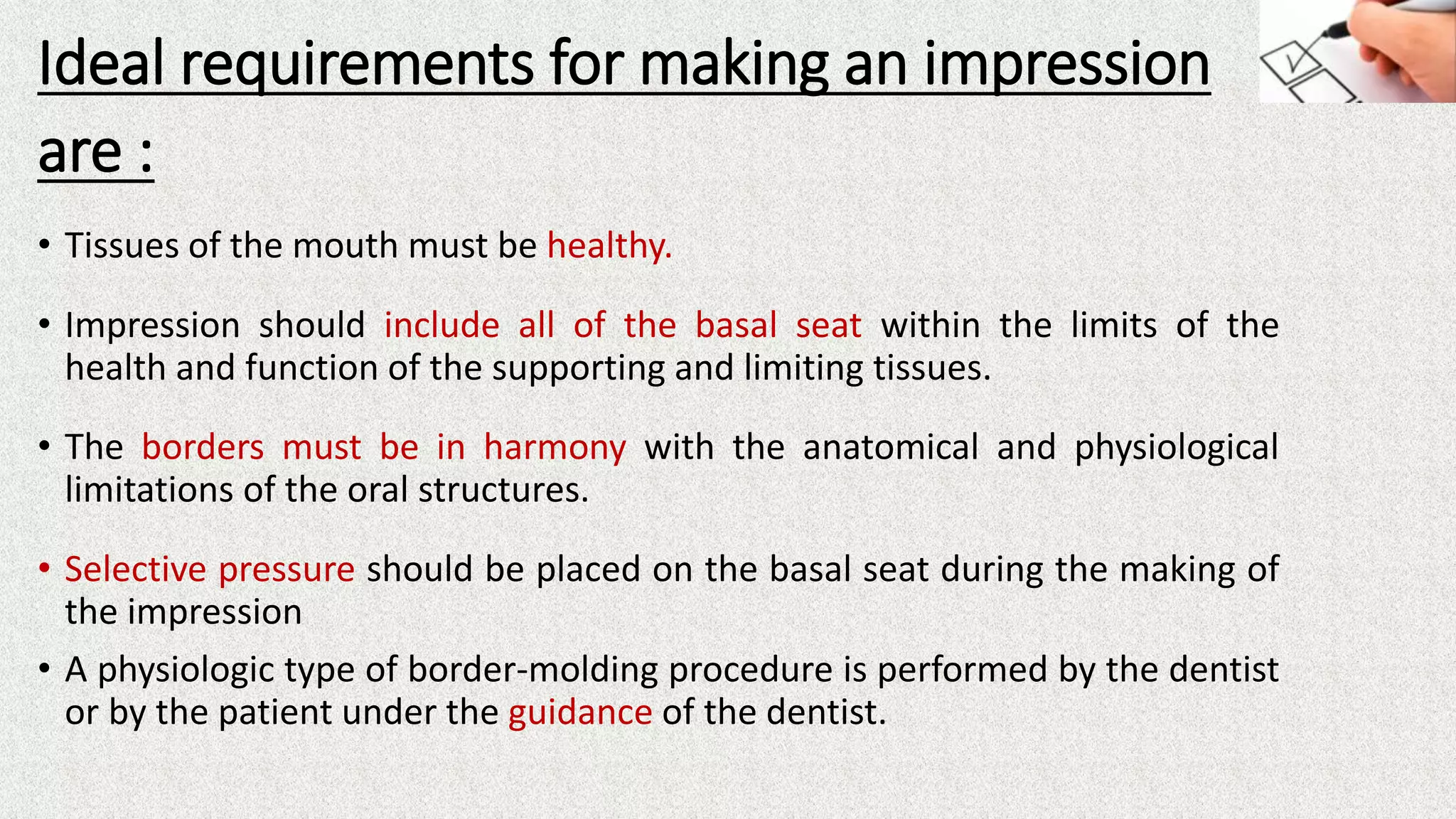 Impressions in complete denture | PPTX