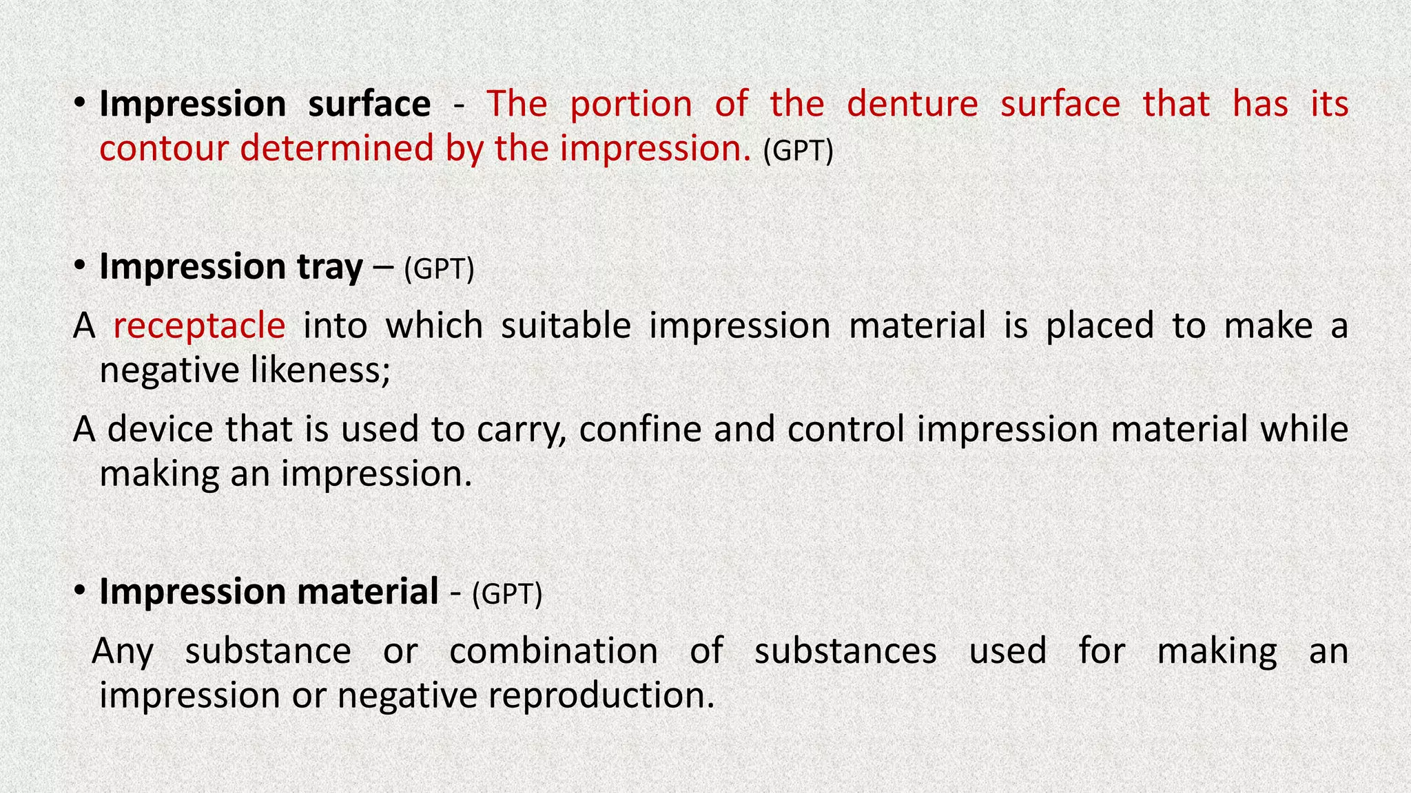 Impressions in complete denture | PPTX