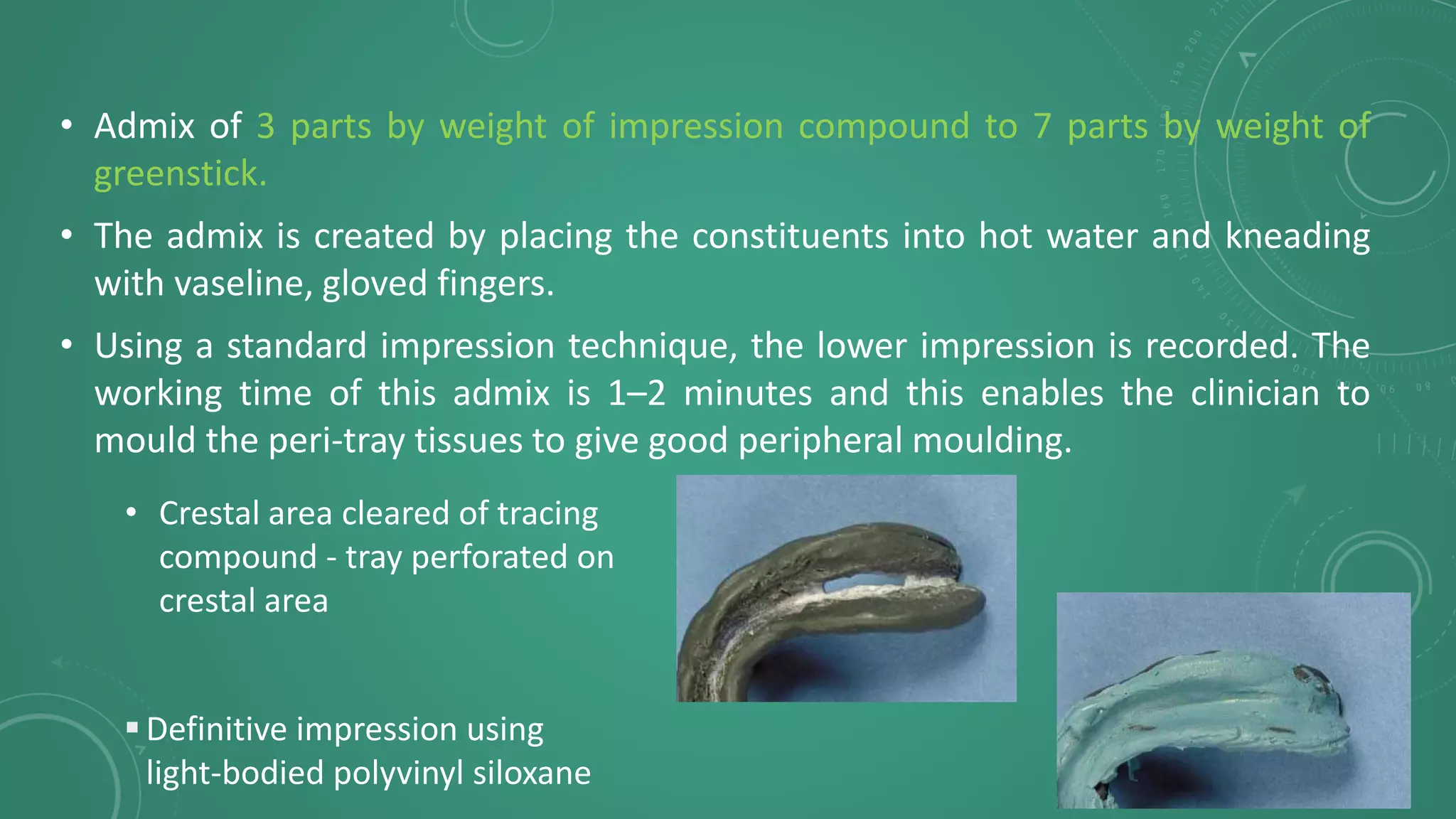 IMPRESSION TECHNIQUES IN COMPROMISED COMPLETE DENTURE SITUATIONS | PPTX