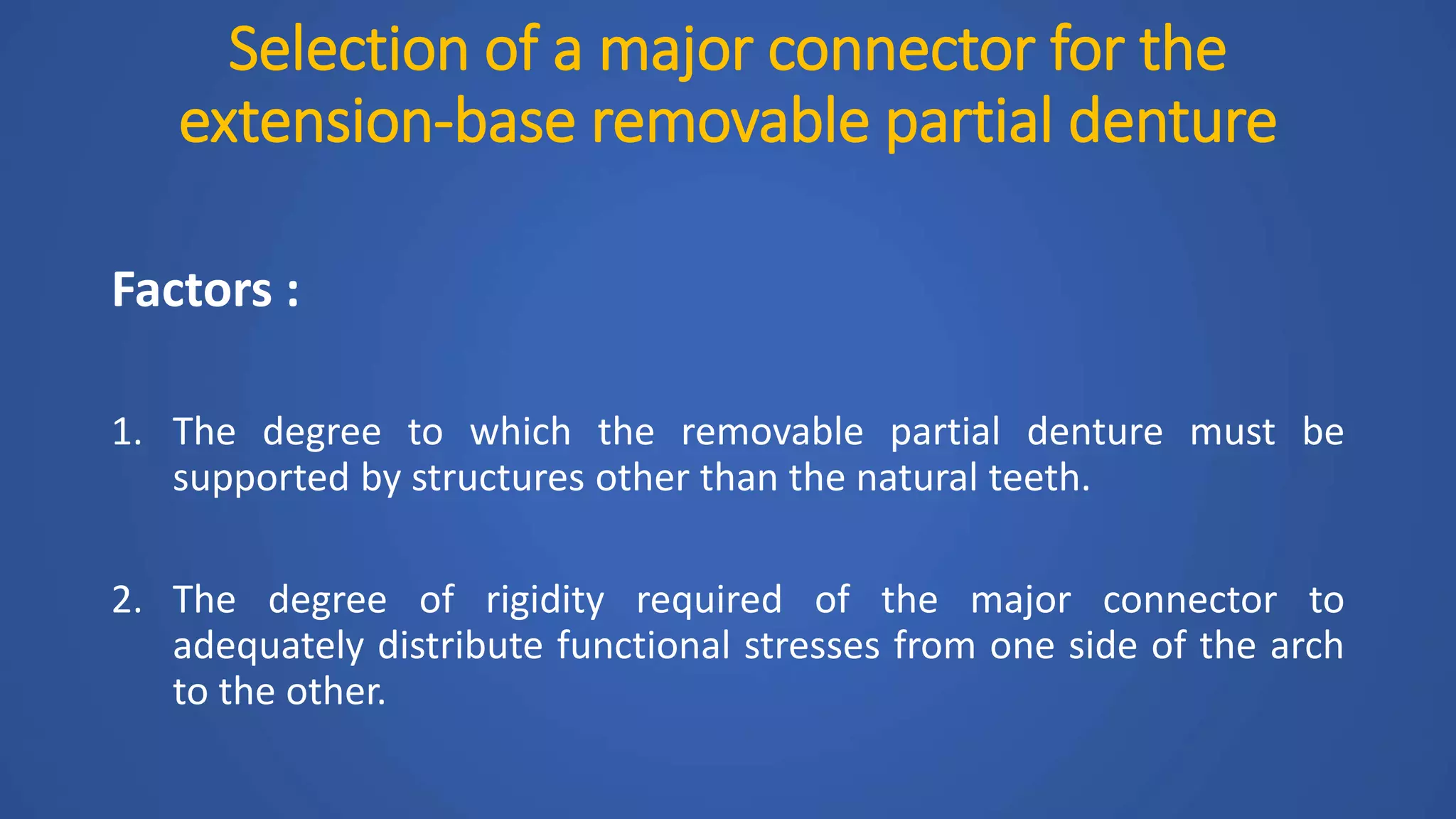 MAXILLARY MAJOR CONNECTORS | PPT