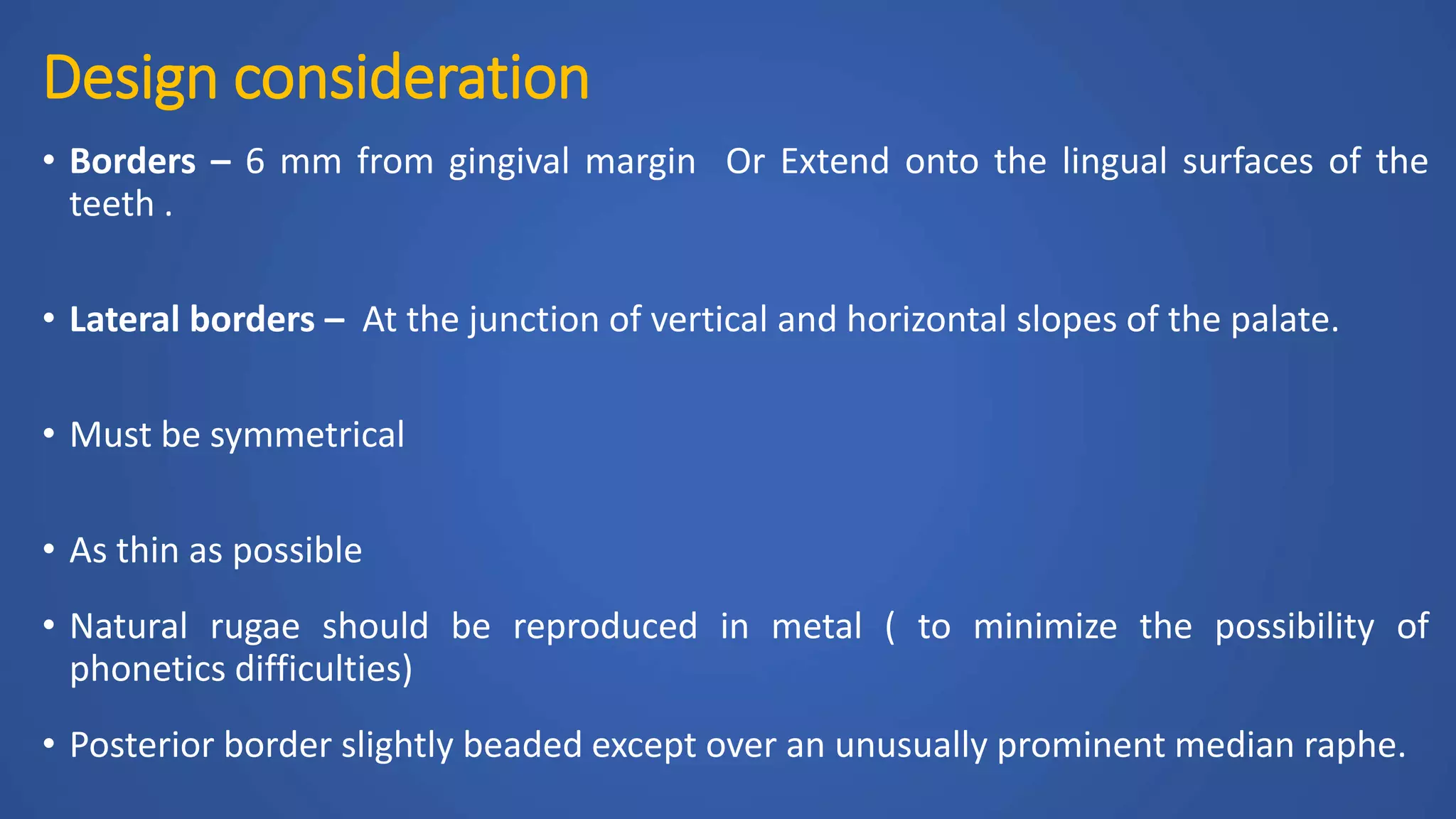 MAXILLARY MAJOR CONNECTORS | PPT