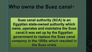suez canal and world economy | PPT