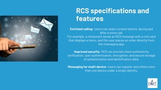 Rich Communication Services (RCS) by Dove Soft | PPTX