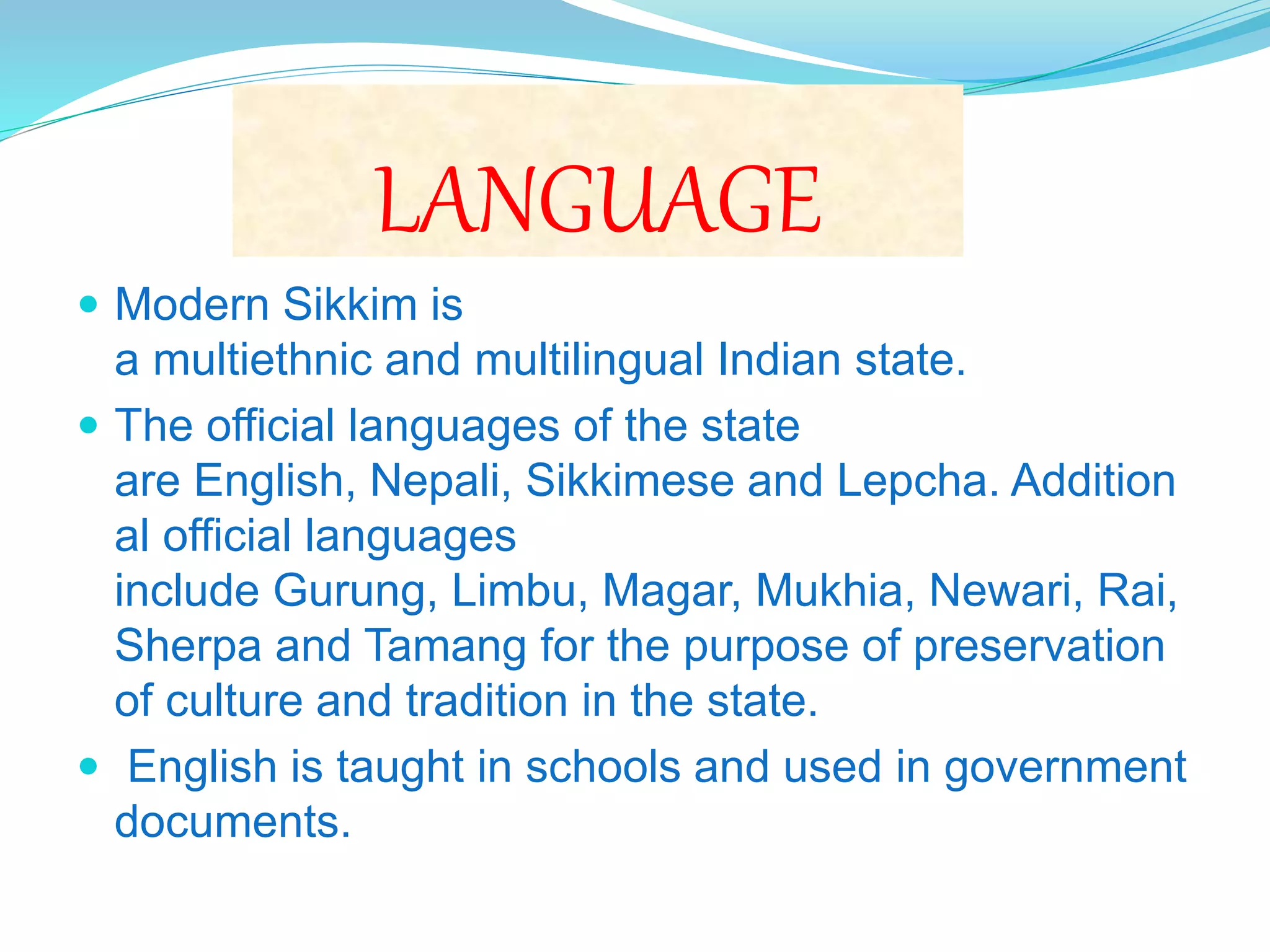 Rich cultural heritage of sikkim | PPTX