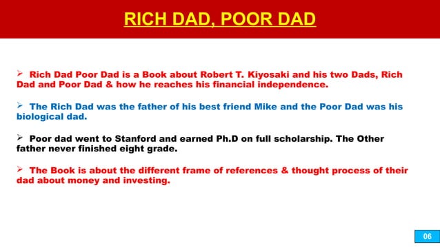 Rich Dad Poor Dad Book Review Presentation | PPT