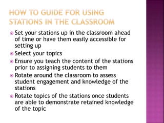 Teaching Strategies: Work Center/Stations | PPT