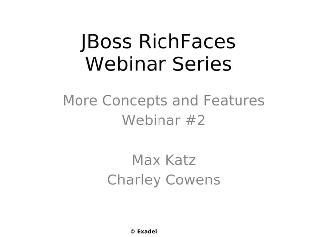 RichFaces: more concepts and features | PDF