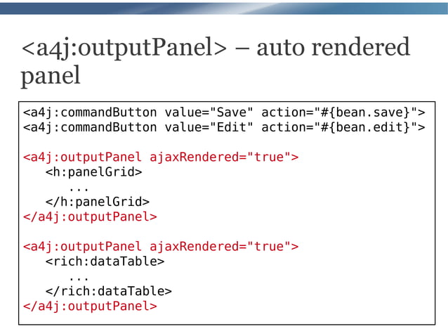 RichFaces 4: Rich Ajax Components For Your JSF Applications | PPT