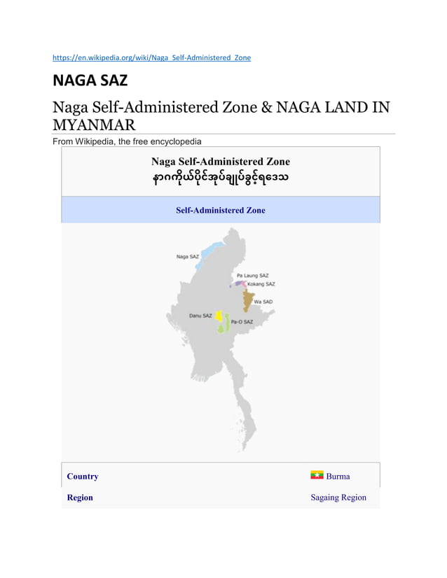 RICH HISTORY OF NAGA SELF-ADMINISTERED ZONE & NAGAS LAND NORTH EAST ...