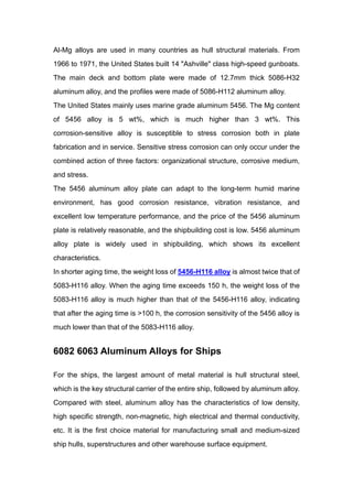 Rich Marine Grade Aluminum Alloys | PDF