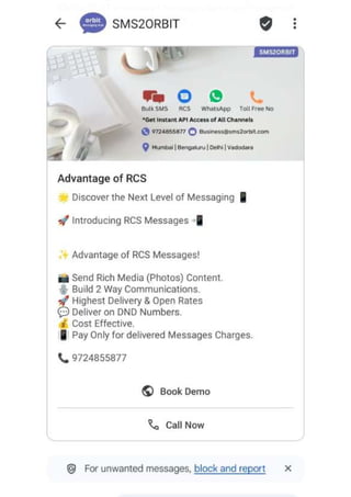 Integrating RCS Messaging with AI for smarter customer interaction | SMS2ORBOIT | PDF