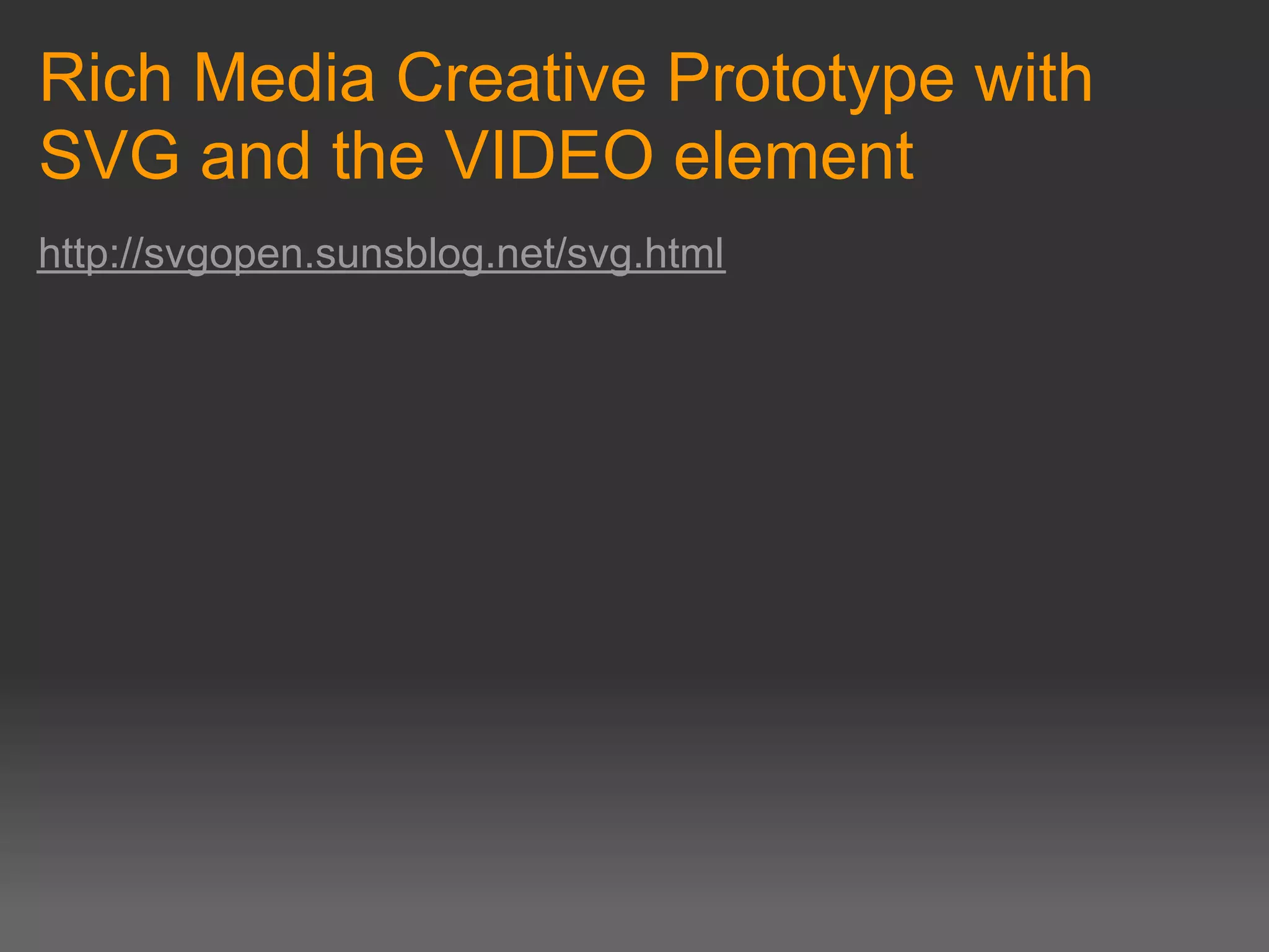 Rich Media Advertising with SVG and JavaScript | PDF