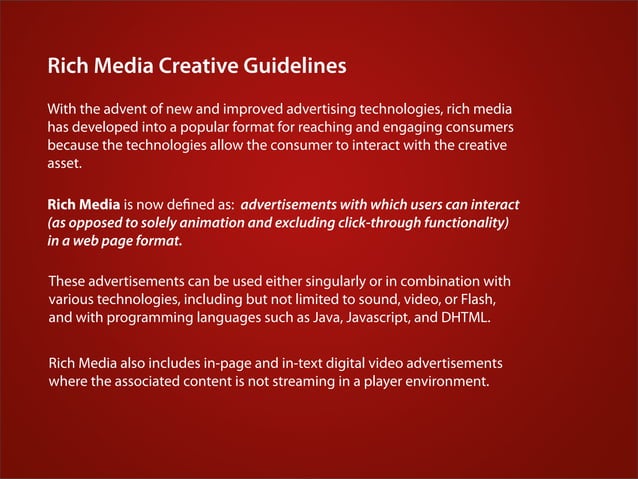 Rich Media Banner Ads | PDF