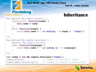 Rich mobile apps with sencha touch - class system | PPT
