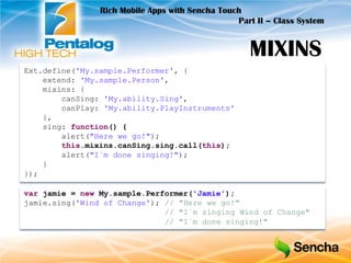 Rich mobile apps with sencha touch - class system | PPT