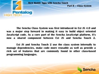 Rich mobile apps with sencha touch - class system | PPT