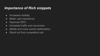 Presentation of Rich snippets (pptx.).... | PPTX