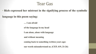 Rich's tear gas | PPTX