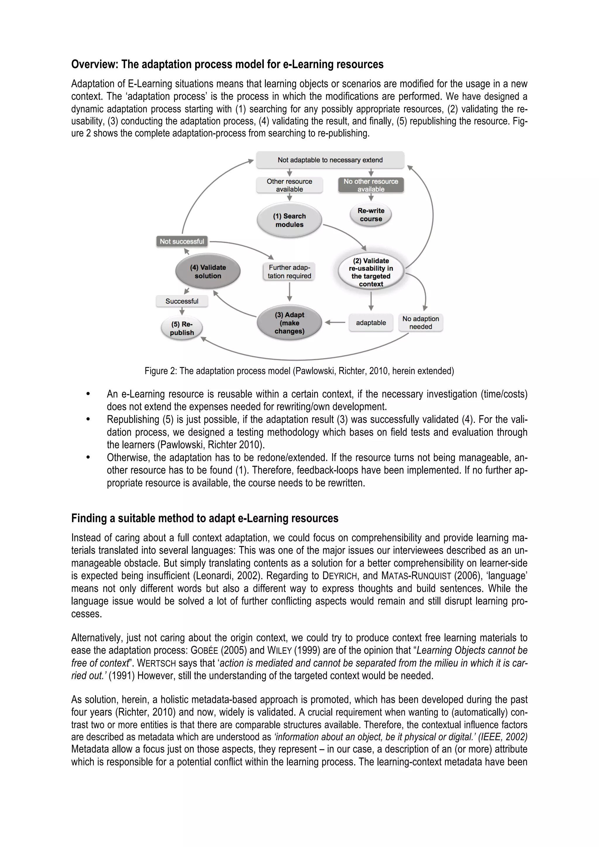 Identifying E-Learning Resources for Reuse (Richter 2011) | PDF
