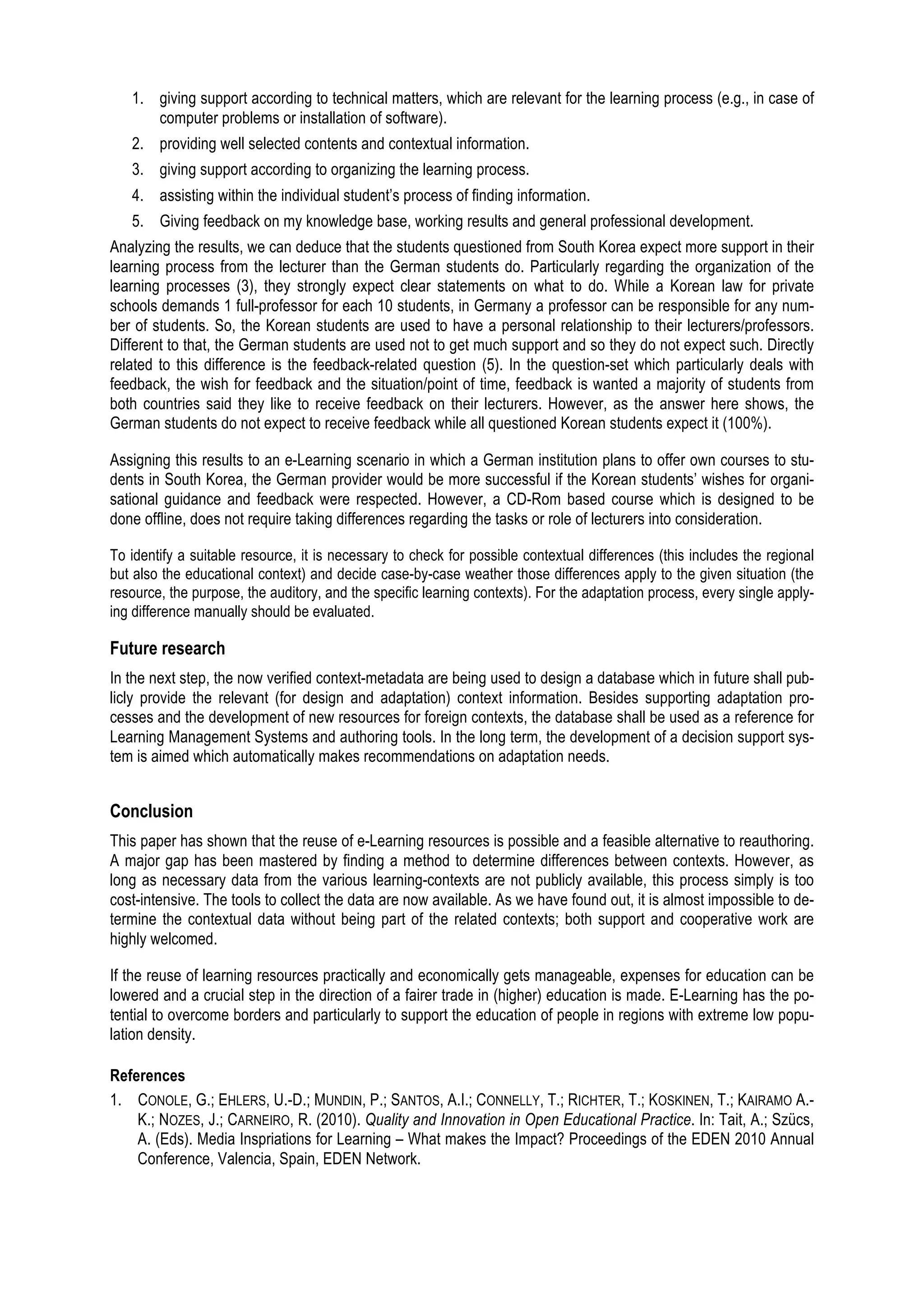 Identifying E-Learning Resources for Reuse (Richter 2011) | PDF