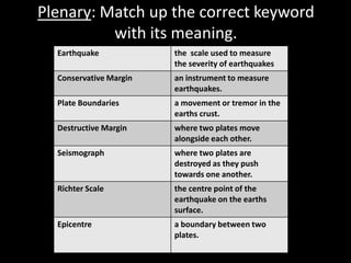 Earthquakes and Richter scale | PPTX