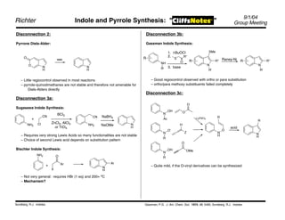 Manual de Síntesis de Indoles | PDF
