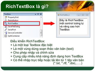 RichTetxtBox control | PDF